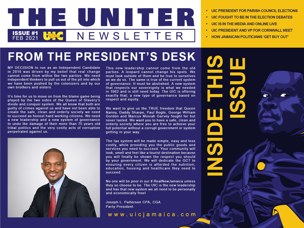 UIC News Letter - Issue # 1 - From The President's Desk – UICJamaica